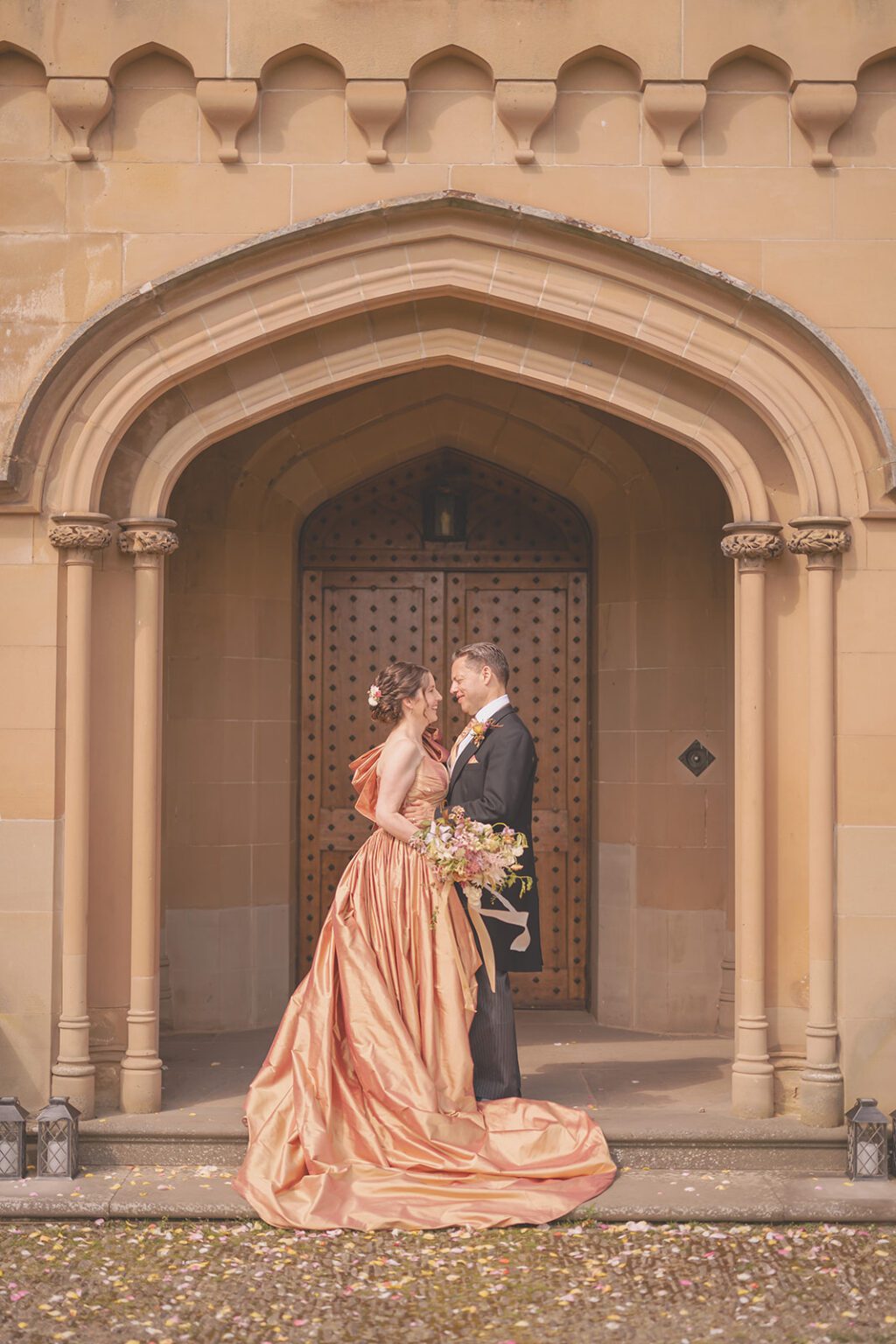 Bespoke Bronze Gold Wedding Dress - Felicity Westmacott
