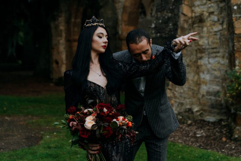 Gothic Morticia Wedding Dress - Felicity Westmacott