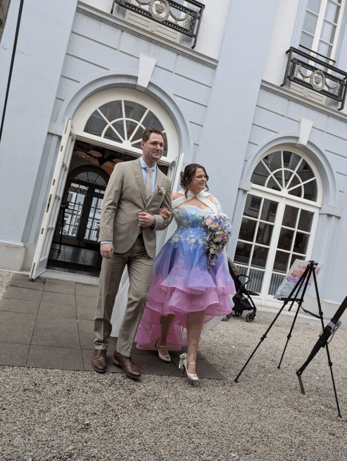 Pastel Rainbow Ombre Wedding Dress - Felicity Westmacott